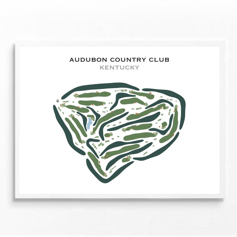 Audubon Country Club, KY | Golf Course Map, Golf Map, Golfer Gift for ...