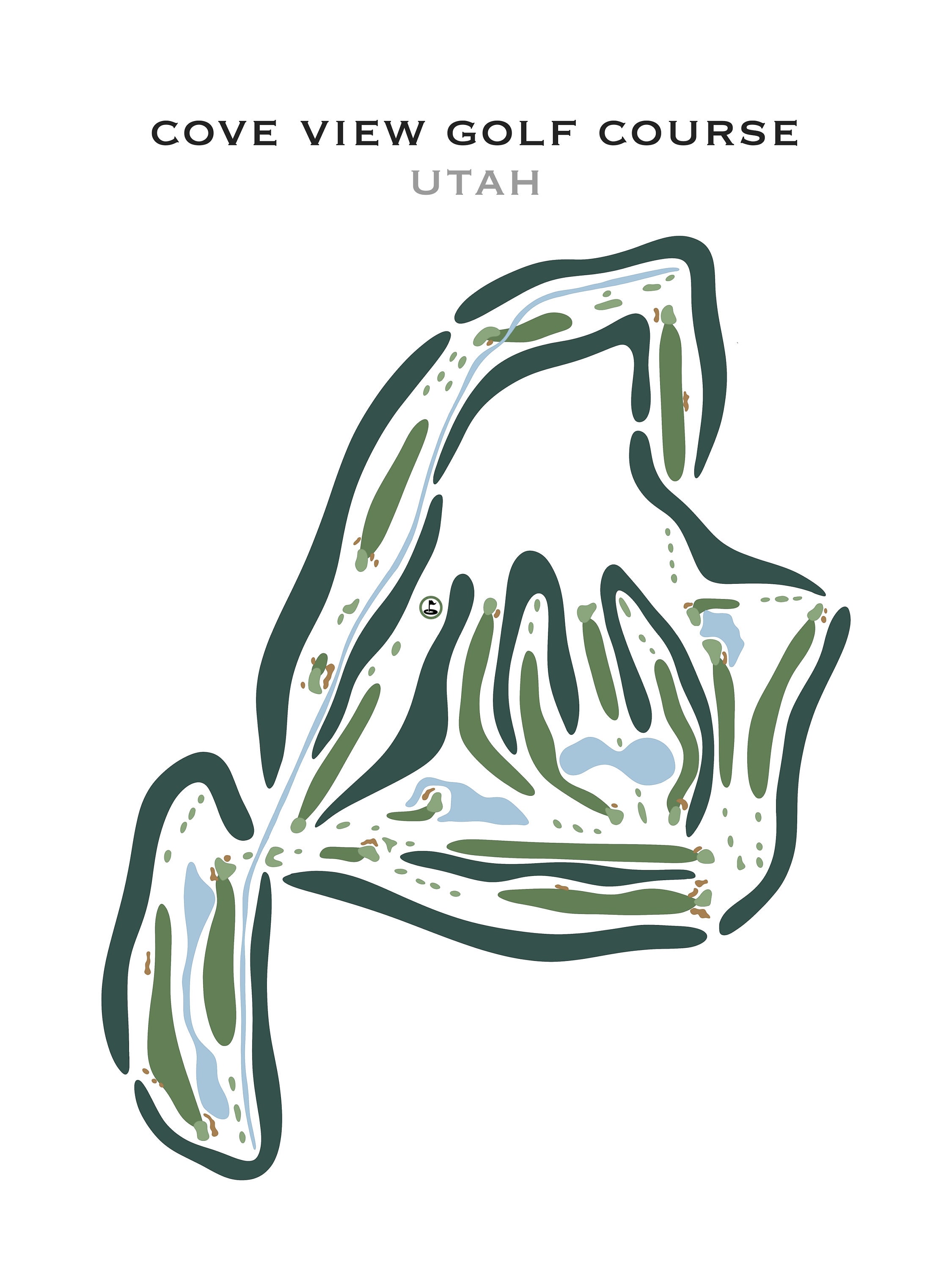 Golf Club Prints Cove View Utah Golf Course Map Golf Course Design ...