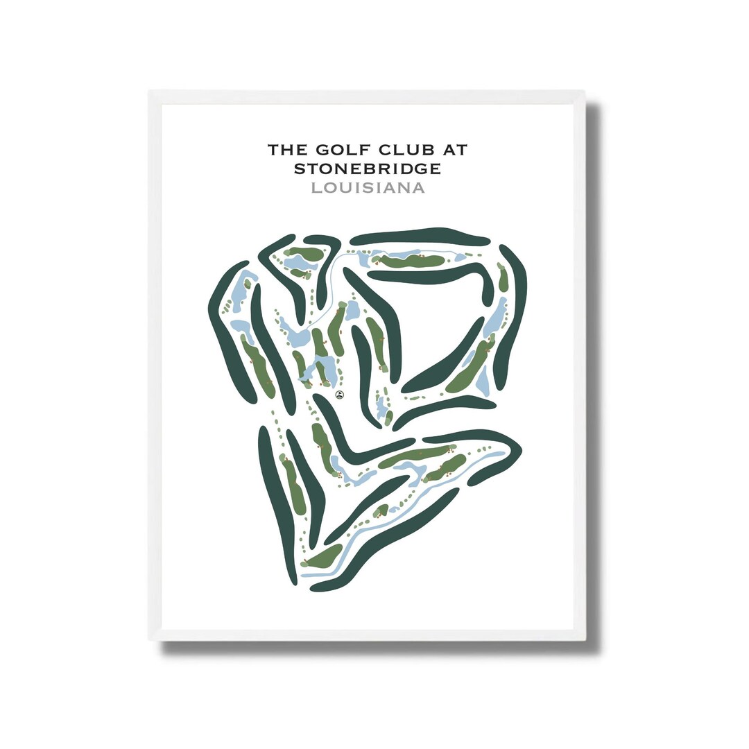 The Golf Club at Stonebridge, LA | Golf Course Map, Decor, Golfer Gift ...