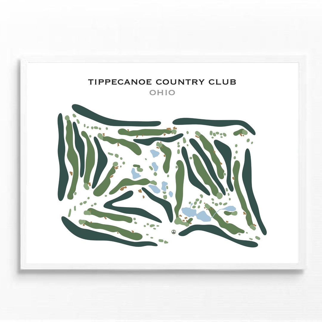 Tippecanoe Country Club, Ohio | Golf Course Map, Golf Map, Golfer Gift ...