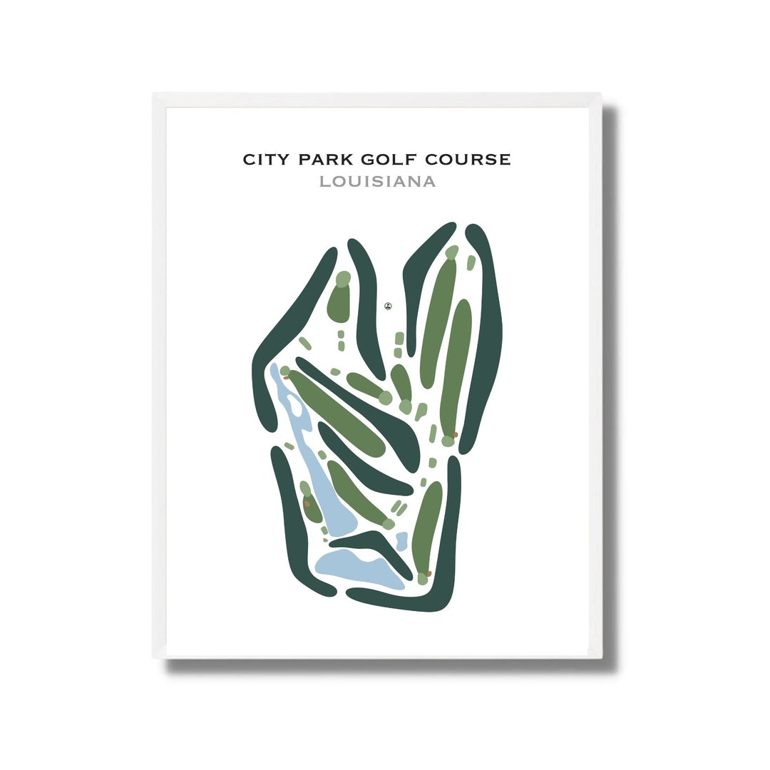 City Park Golf Course, LA | Golf Course Map, Hom Decor, Golfer Gift for ...
