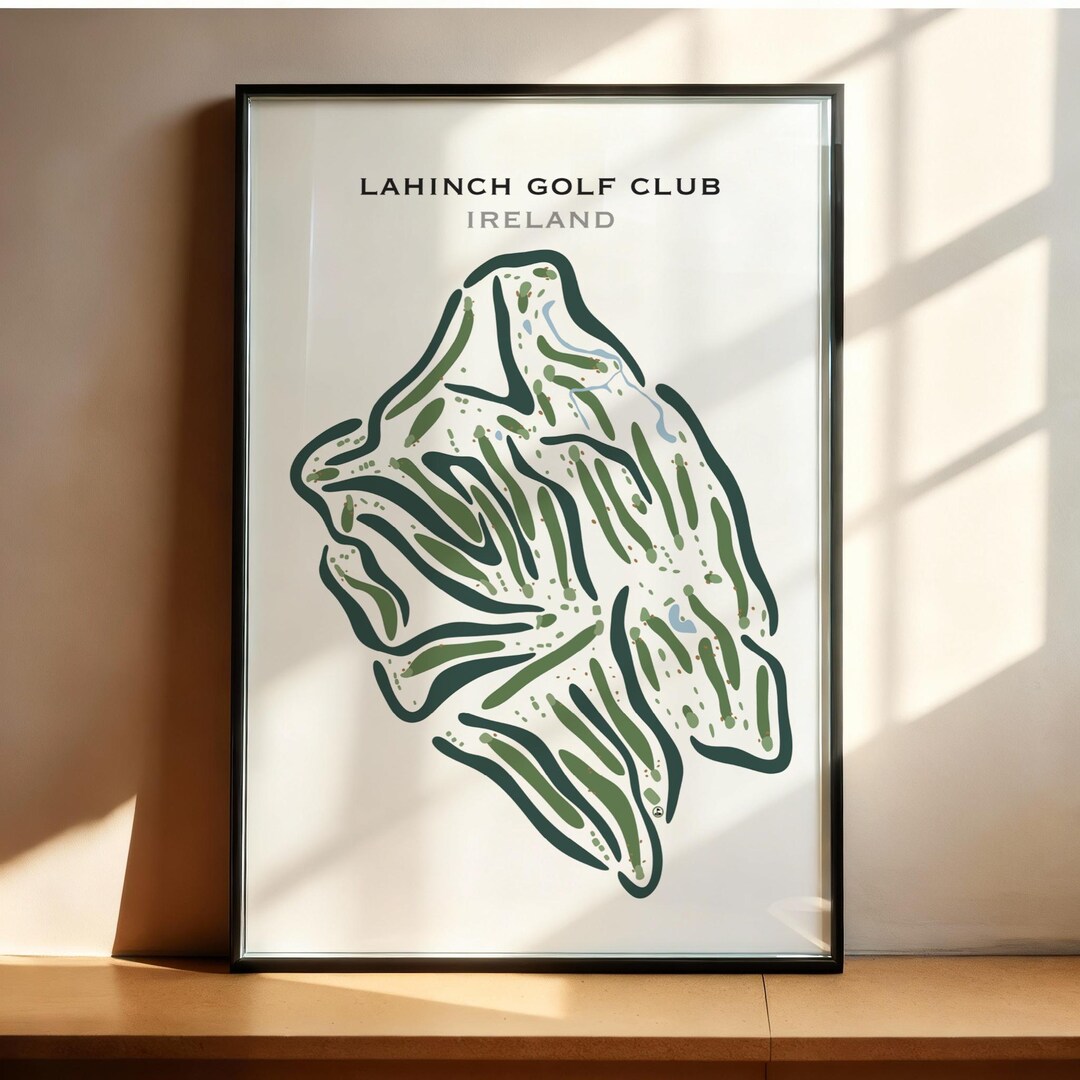Lahinch Golf Club Ireland Prints, Golf Course Map Decor, Golf Lover ...