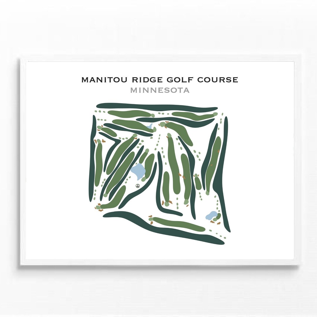 Manitou Ridge Golf Course, MN | Golf Course Map, Golf Map, Golfer Gift ...