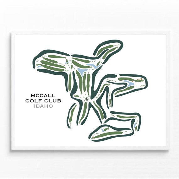 Mccall Golf Club Idaho Golf Course Map Golf Golf Lover - Etsy