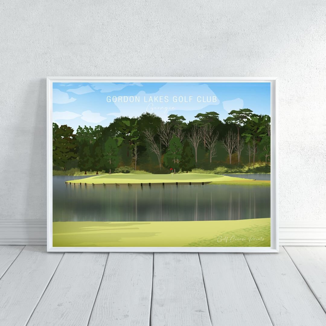 Gordon Lakes Golf Club, GA | Signature Hole Golf Art, Wall Décor, Golf ...