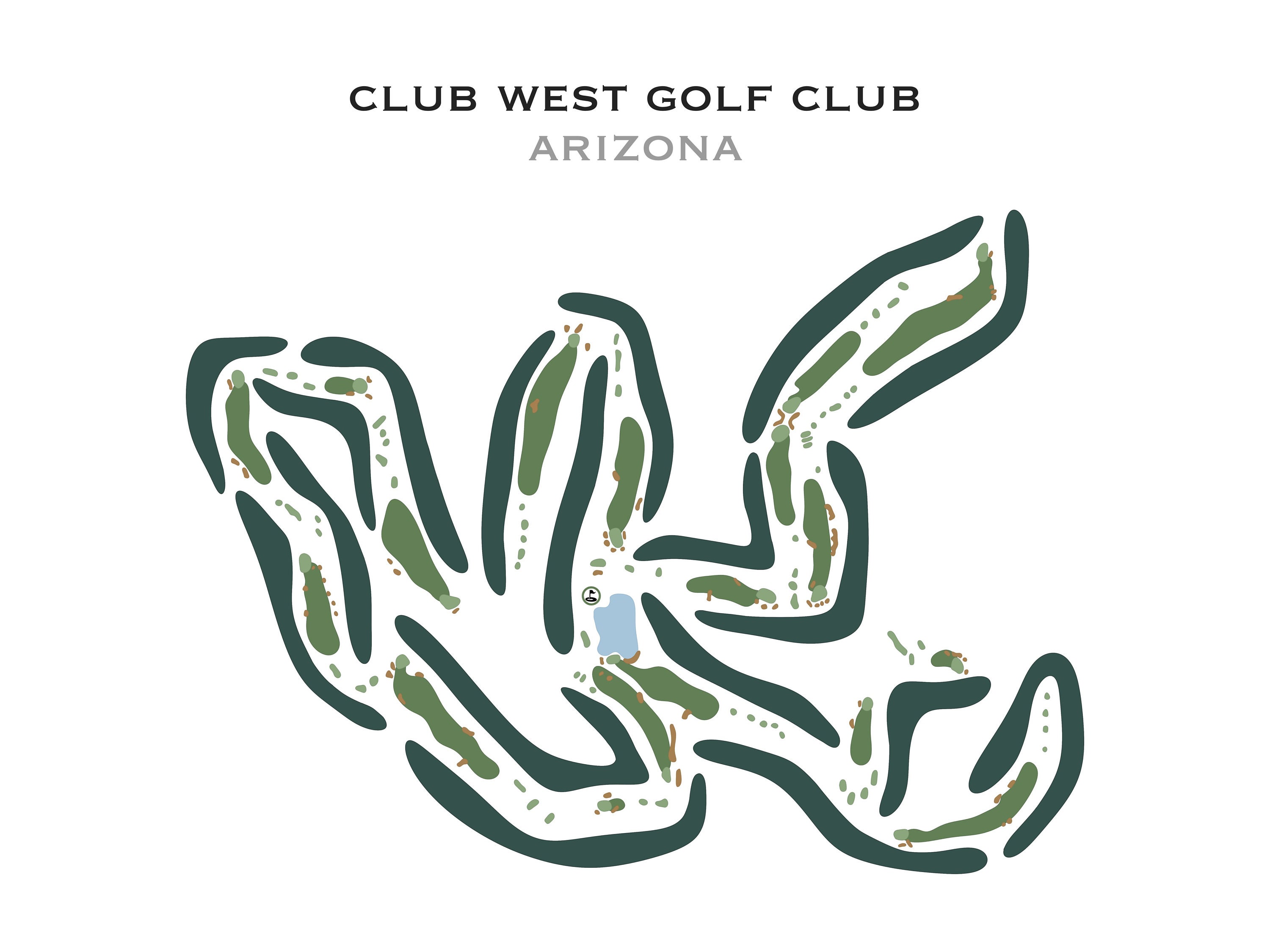 Club West Golf Club AZ Golf Course Map Home Decor Golfer - Etsy