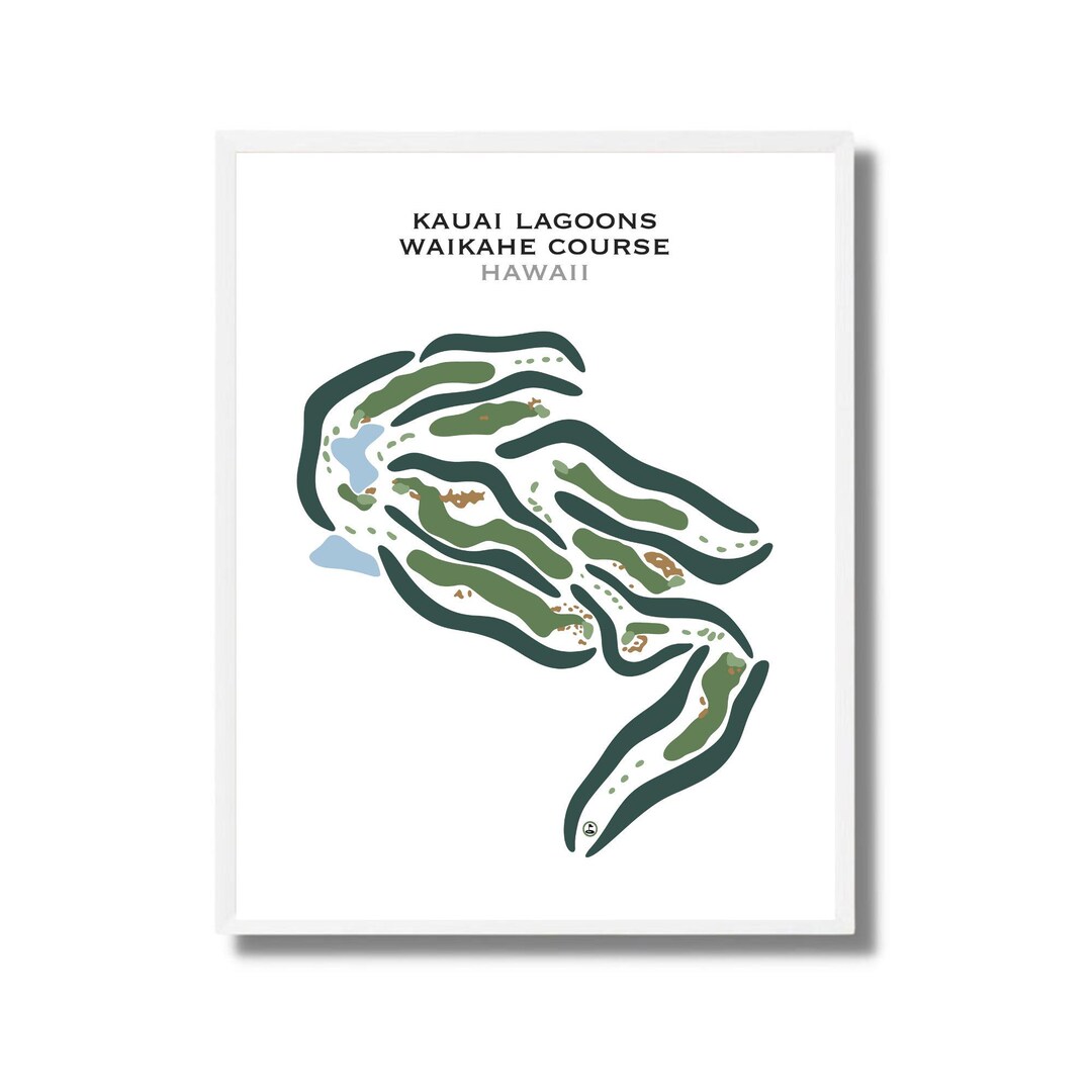 Kauai Lagoons Kiele Waikahe Course, HI | Golf Course Map, Golf Map ...