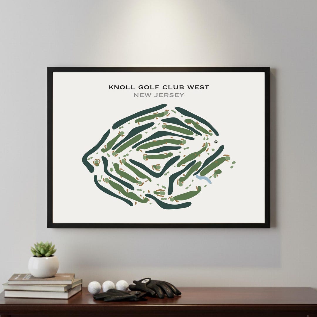 Knoll Golf Club West, NJ | Golf Course Map, Golf Map, Golfer Gift for ...