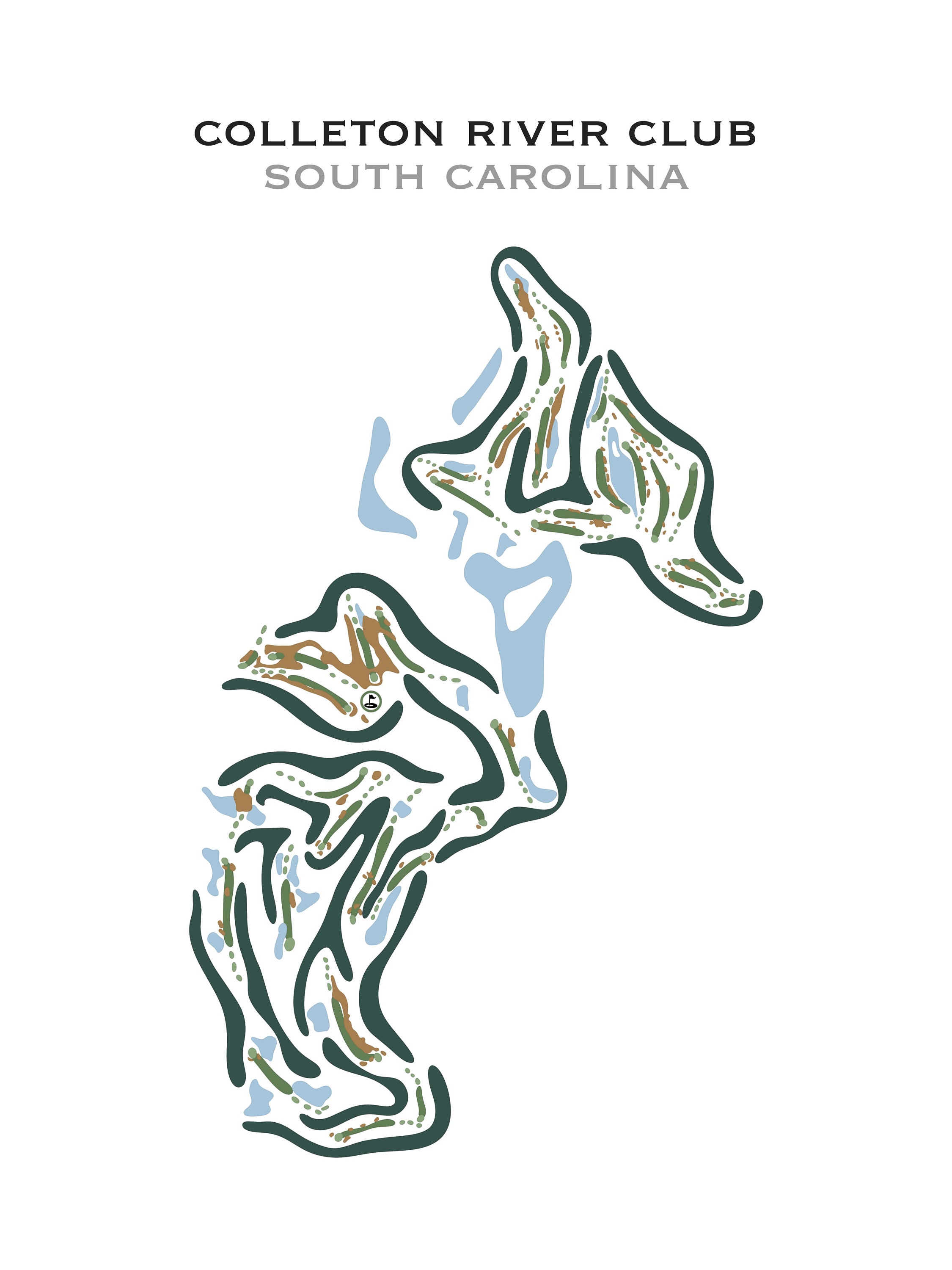 Colleton River Club SC Golf Course Map Home Decor - Etsy Canada