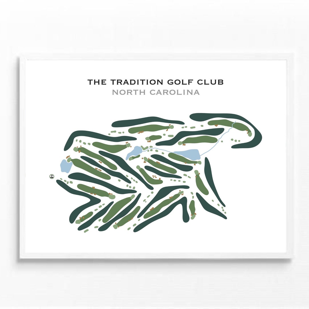 Golf Club Prints- the Tradition New Carolina Golf Course Map ...