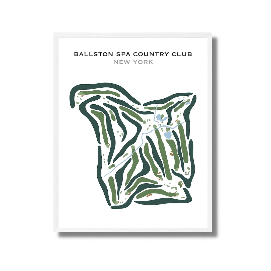 Ballston Spa Country Club, New York, Golf Course Map, Golf Gifts for ...