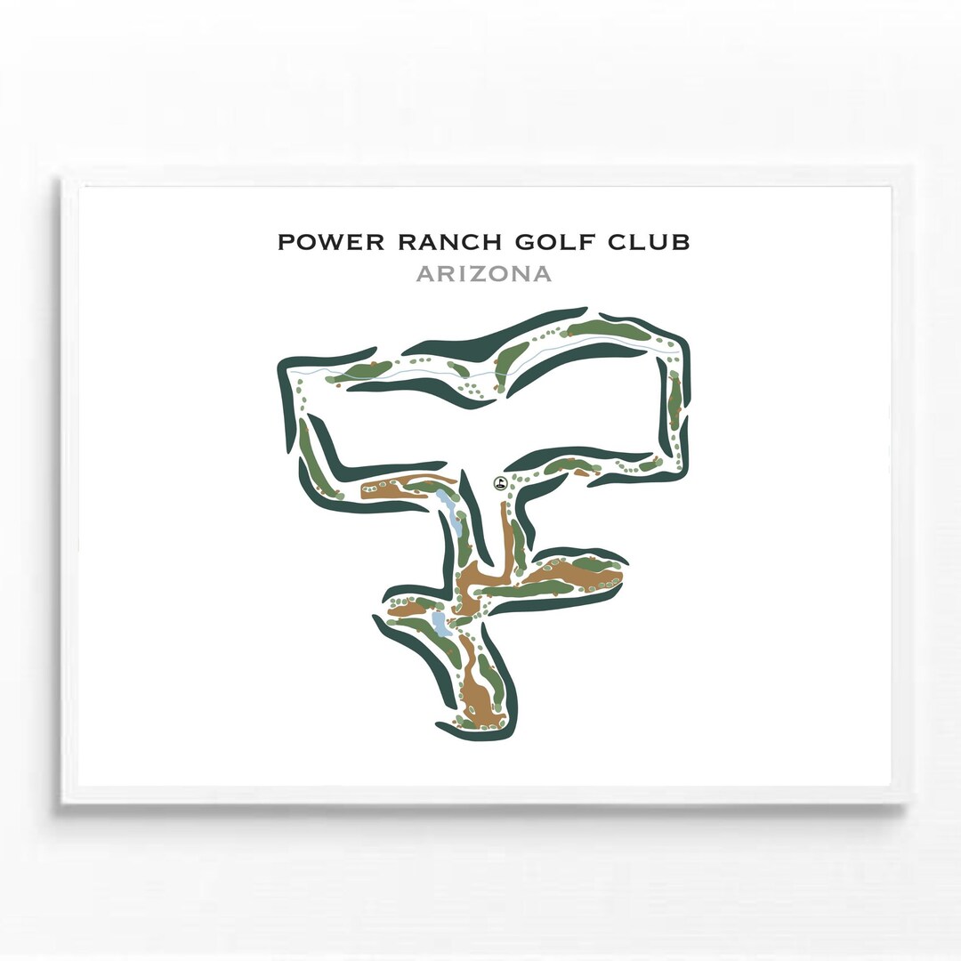 Power Ranch Golf Club, AZ Golf Course Map Canvas, Golf Map Wall Art ...