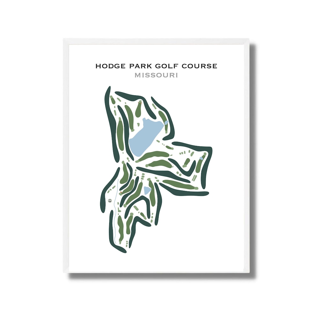 Hodge Park Golf Course, MO | Golf Course Map, Golf Map, Golfer Gift for ...