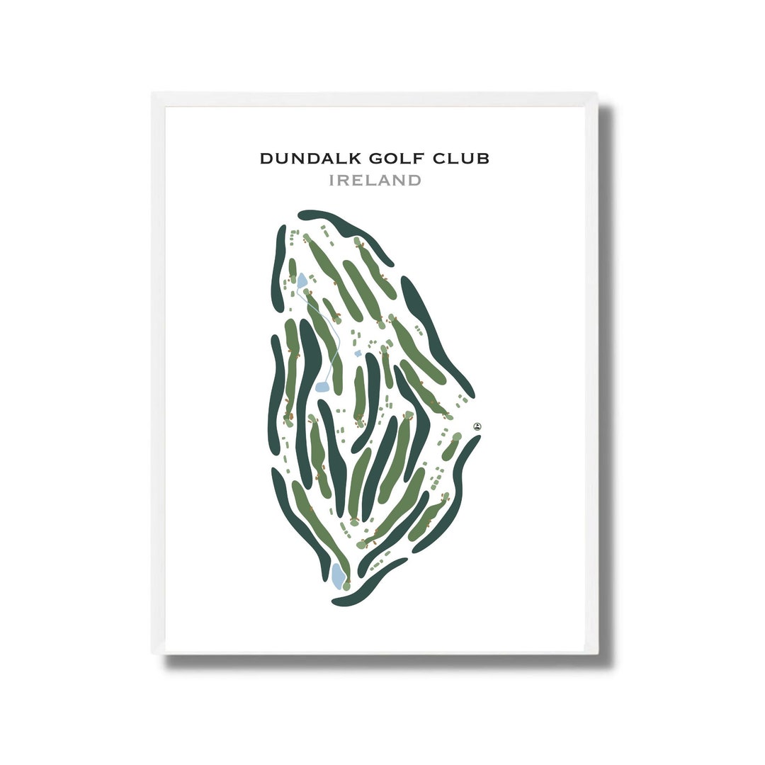 Dundalk Golf Club, Ireland | Golf Course Map, Golf Map, Golfer Gift for ...