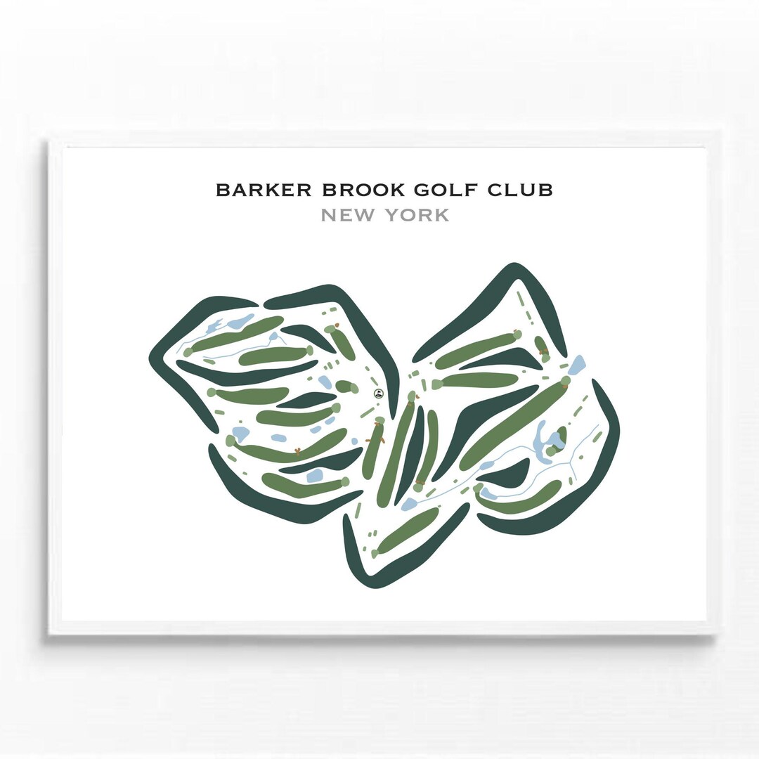 Barker Brook Golf Club, NY | Golf Course Map, Golf Map, Golfer Gift for ...