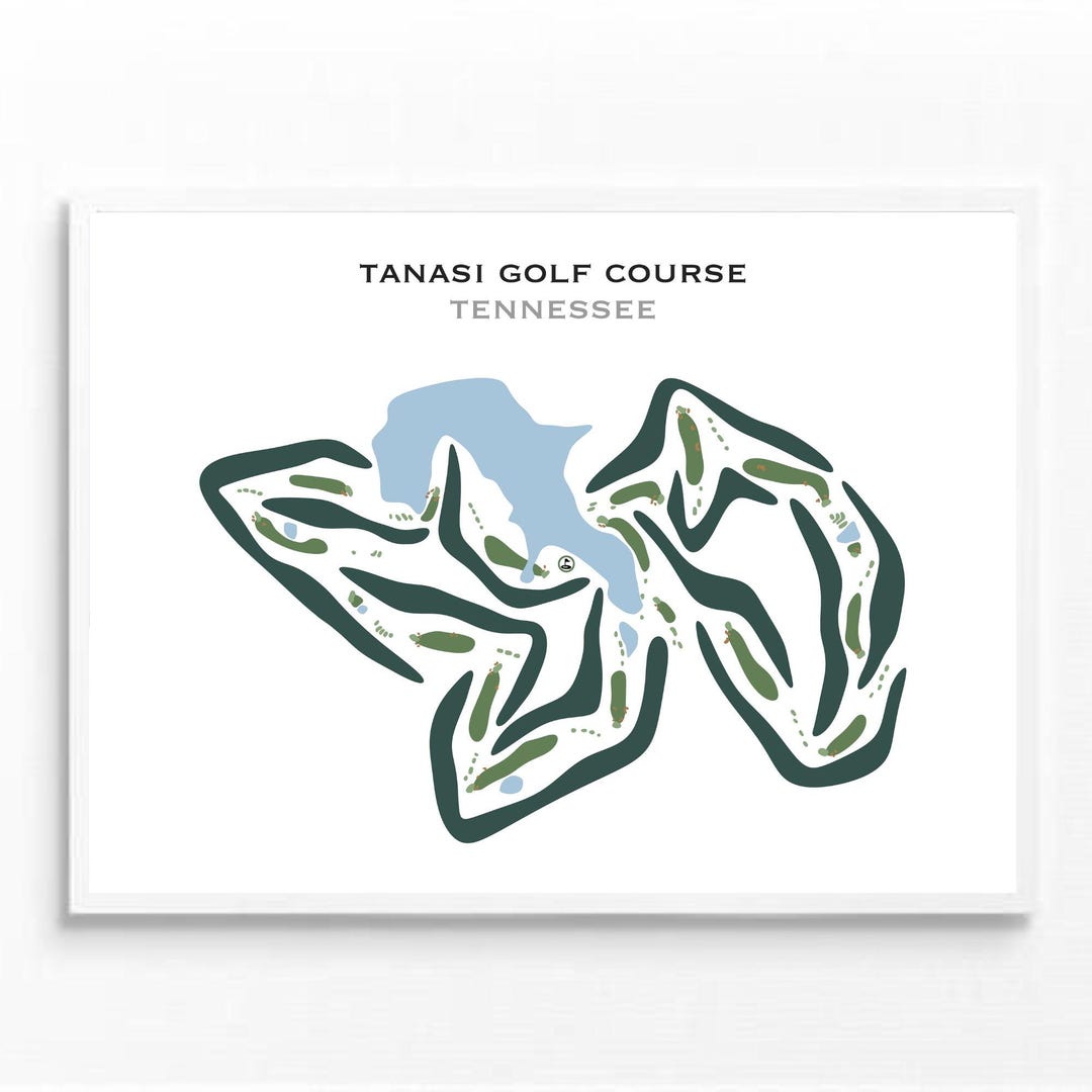 Tanasi Golf Course, TN | Golf Course Map, Golf Map, Golfer Gift for Him ...