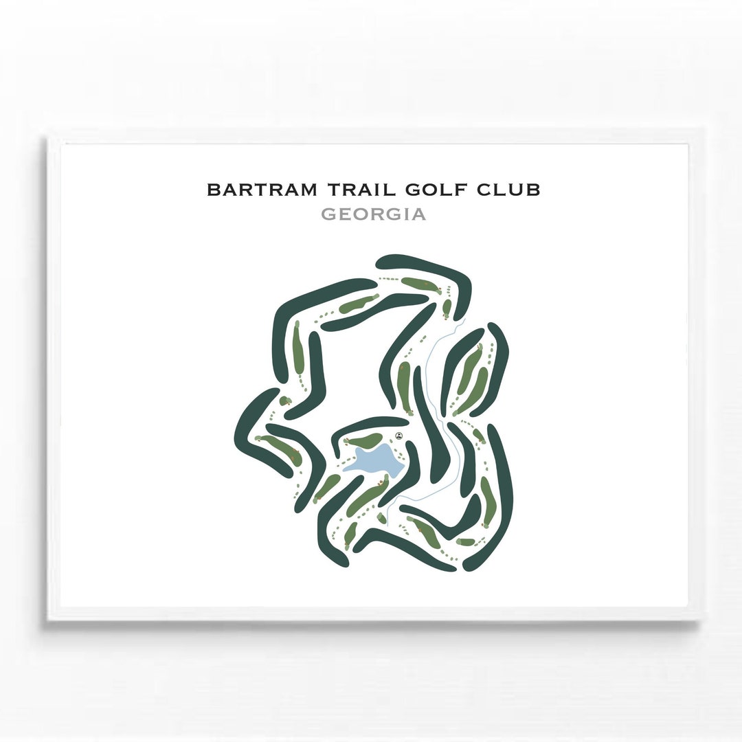 Bartram Trail Golf Club, GA | Golf Course Map, Golf Map, Golfer Gift ...