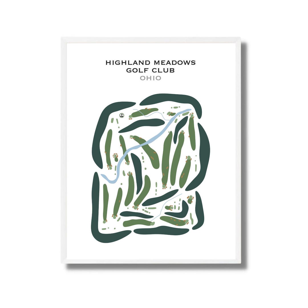 Highland Meadows Golf Club, Ohio | Golf Course Map, Golf Map, Golfer ...