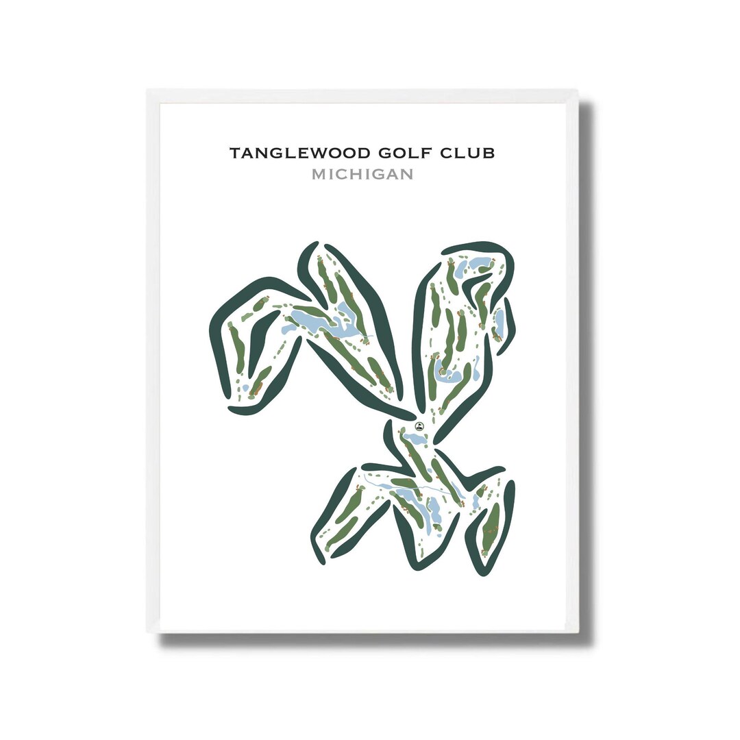Tanglewood Golf Club, MI | Golf Course Map, Golf Map, Golfer Gift for ...