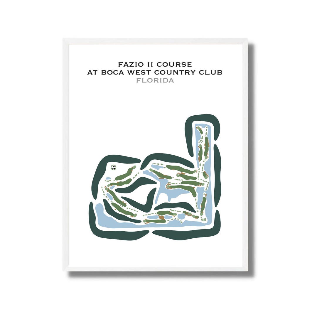 Fazio II Course at Boca West Country Club, FL | Golf Course Map, Golf ...