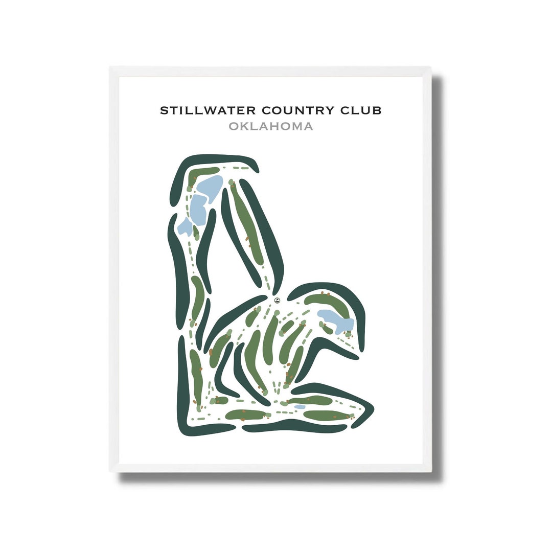 Stillwater Country Club, OK Wall Art | Golf Course Map, Golfer Dad Gift ...