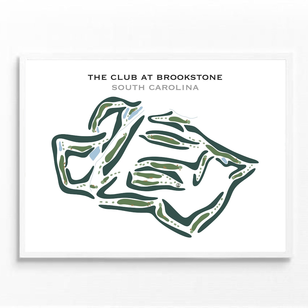 The Club at Brookstone, SC | Golf Course Map, Golf Map, Golfer Gift for ...
