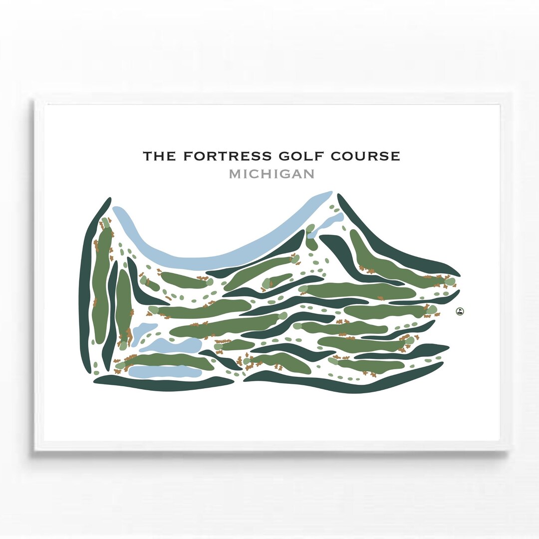 The Fortress Golf Course, Michigan, Golf Course Print, Golf Artwork ...