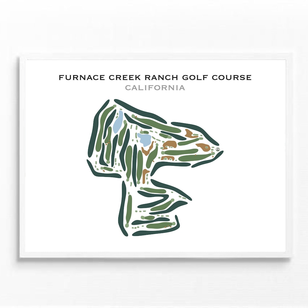 Furnace Creek Ranch Golf Course, CA | Golf Course Map, Golfer Gift for ...