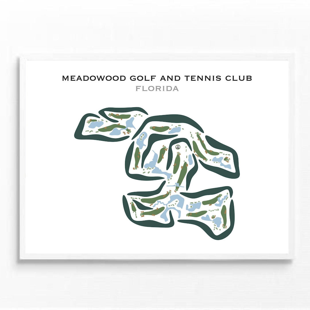 Meadowood Golf & Tennis Club, FL | Golf Course Map, Golf Map, Golfer ...