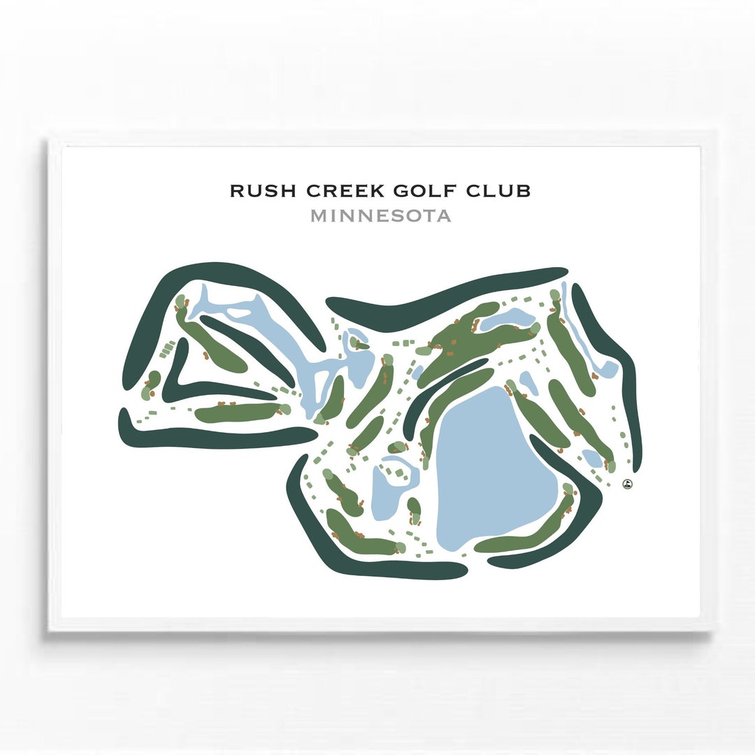 Rush Creek Golf Club, MN | Golf Course Map, Golf Map, Golfer Gift for ...