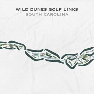 Wild Dunes Golf Links, SC | Golf Course Map, Golf Map, Golfer Gift for ...