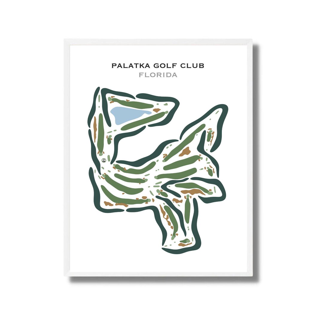 Palatka Golf Club, Florida | Golf Course Map, Golf Map, Golfer Gift for ...