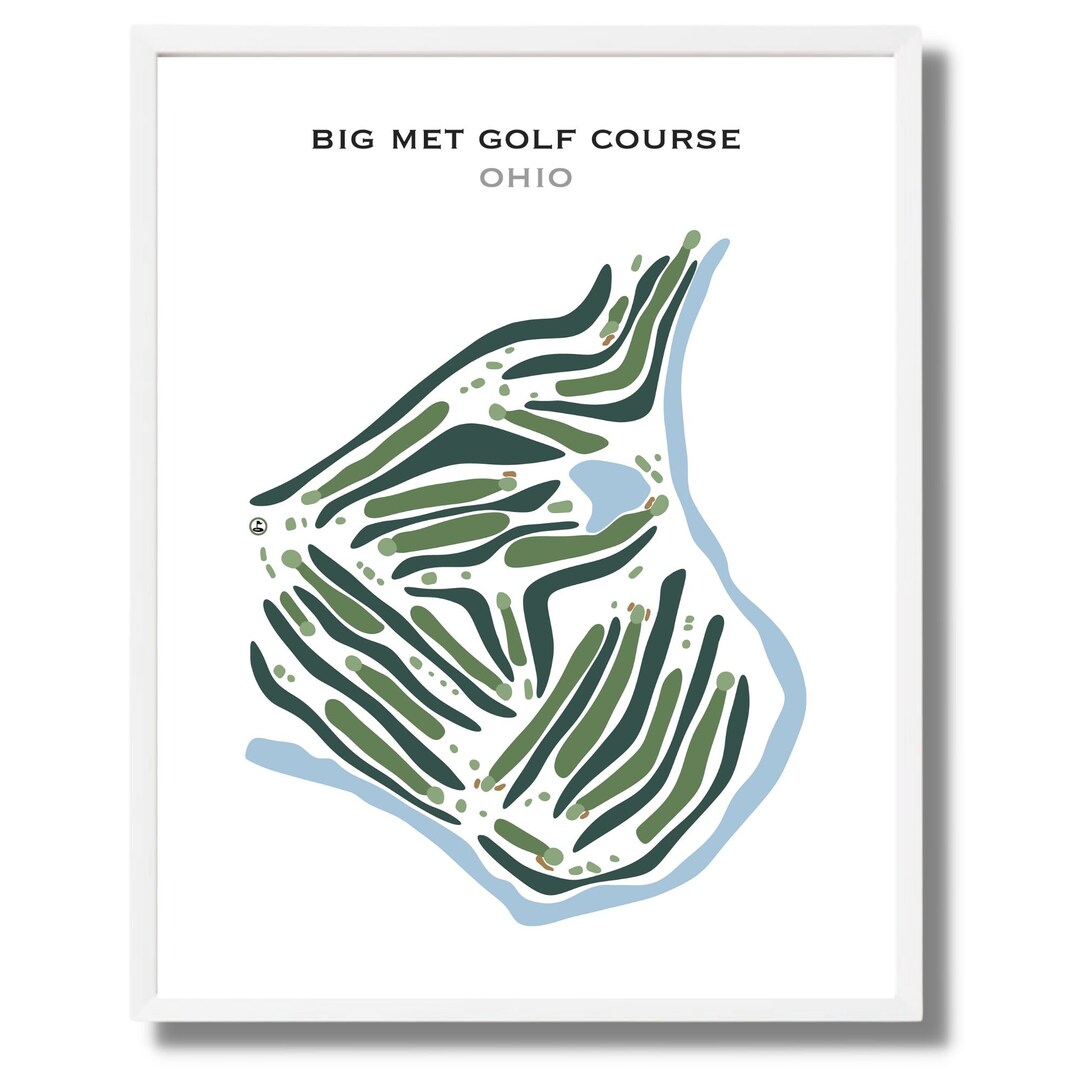 Big Met Golf Course Ohio Golf Course Map Home Decor - Etsy