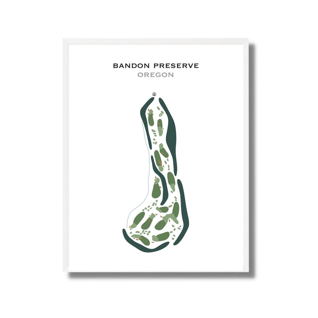 Bandon Preserve, Oregon | Golf Course Map, Golf Map, Golfer Gift for ...