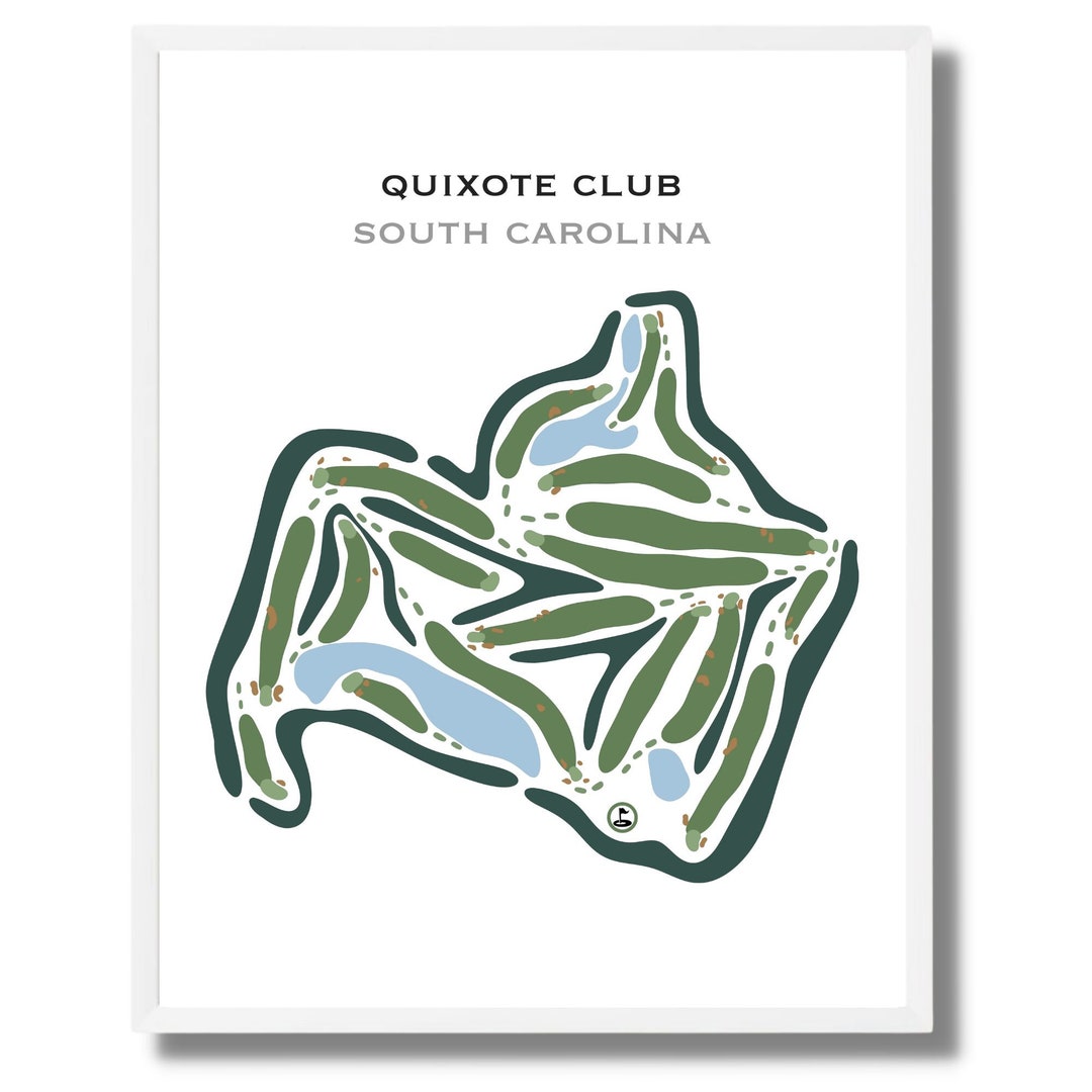 Quixote Club, South Carolina | Golf Course Map, Golf Map, Golfer Gift ...