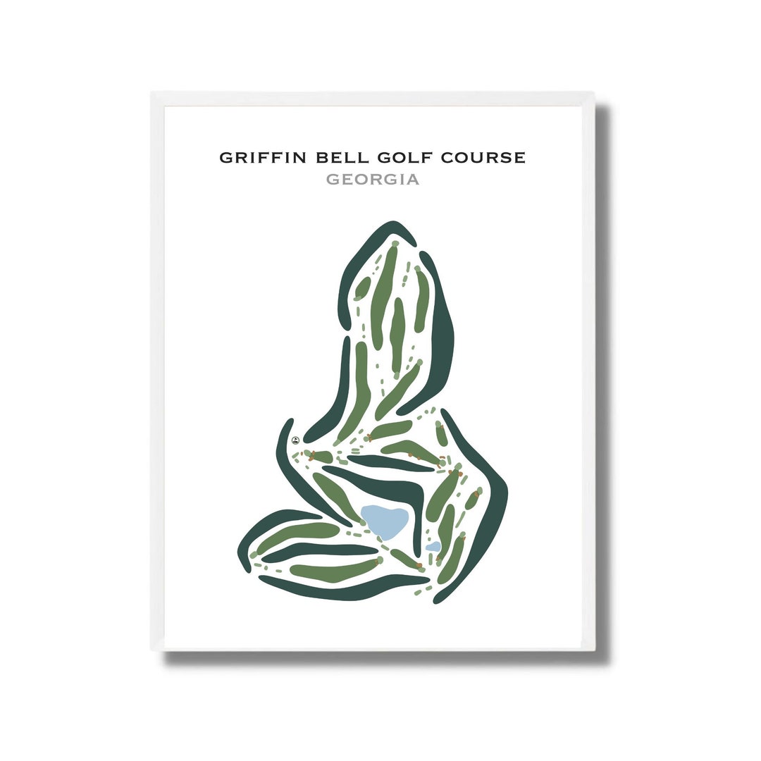 Griffin Bell Golf Course, GA | Golf Course Map, Golf Map, Golfer Gift ...