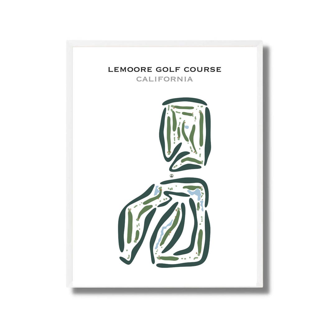 Lemoore Golf Course, CA | Golf Course Map, Golf Map, Golfer Gift for ...