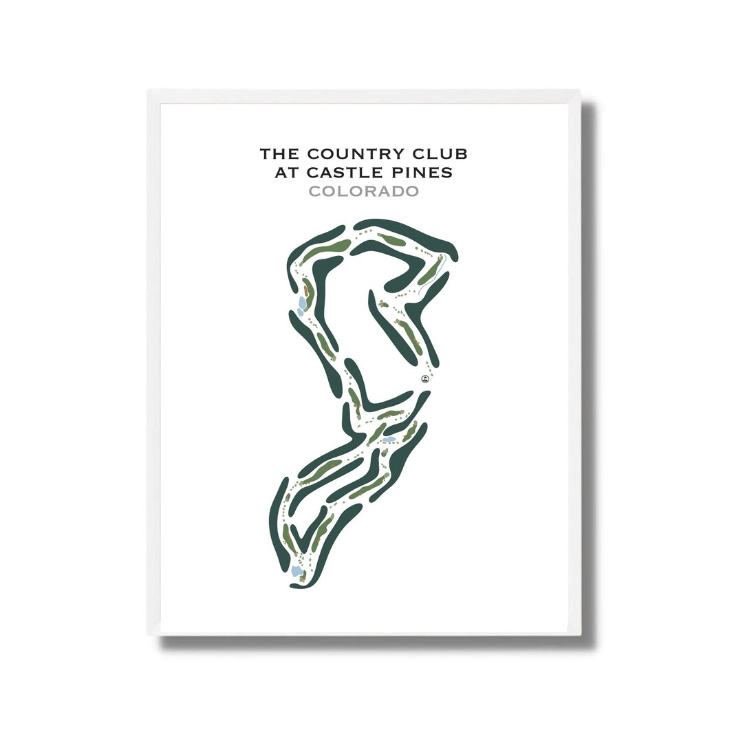 The Country Club at Castle Pines, CO | Golf Course Map, Golfer Gift for ...