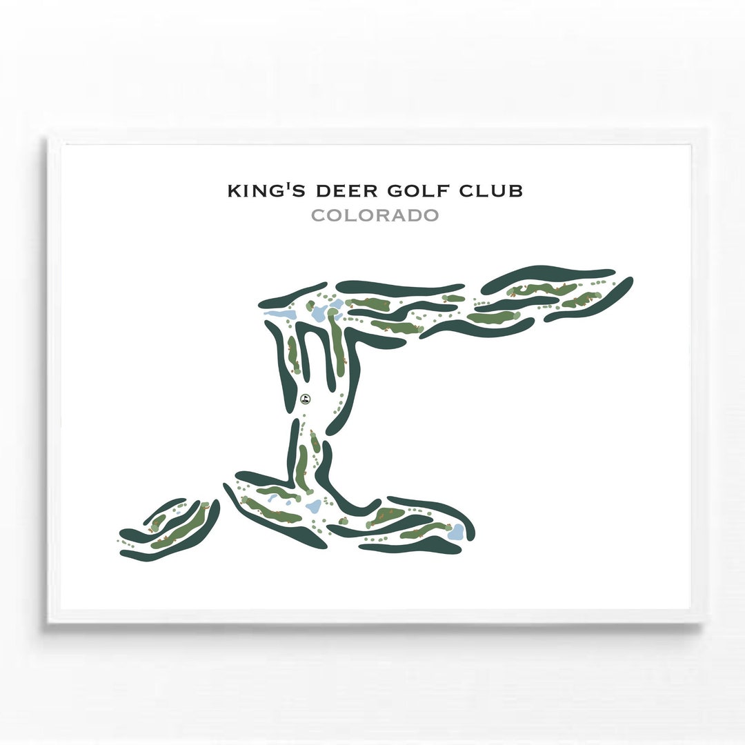 King's Deer Golf Club, CO | Golf Course Map, Golf Map, Golfer Gift for ...