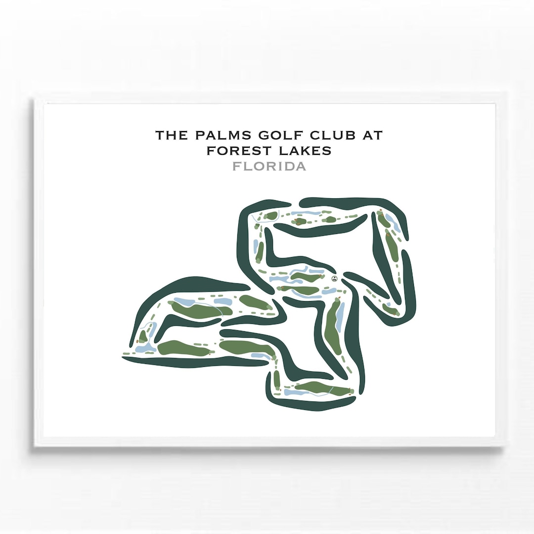 The Palms Golf Club at Forest Lakes, FL | Golf Course Map, Golfer Gift ...