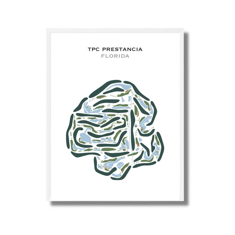TPC Prestancia, Florida Golf Course Map, Home Decor, Golfer Gift for ...