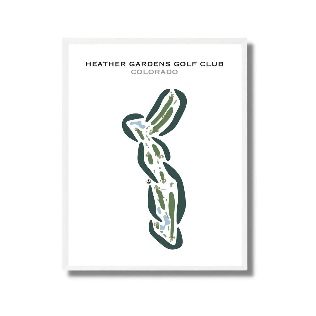 Heather Gardens Golf Club, CO | Golf Course Map, Golf Map, Golfer Gift ...