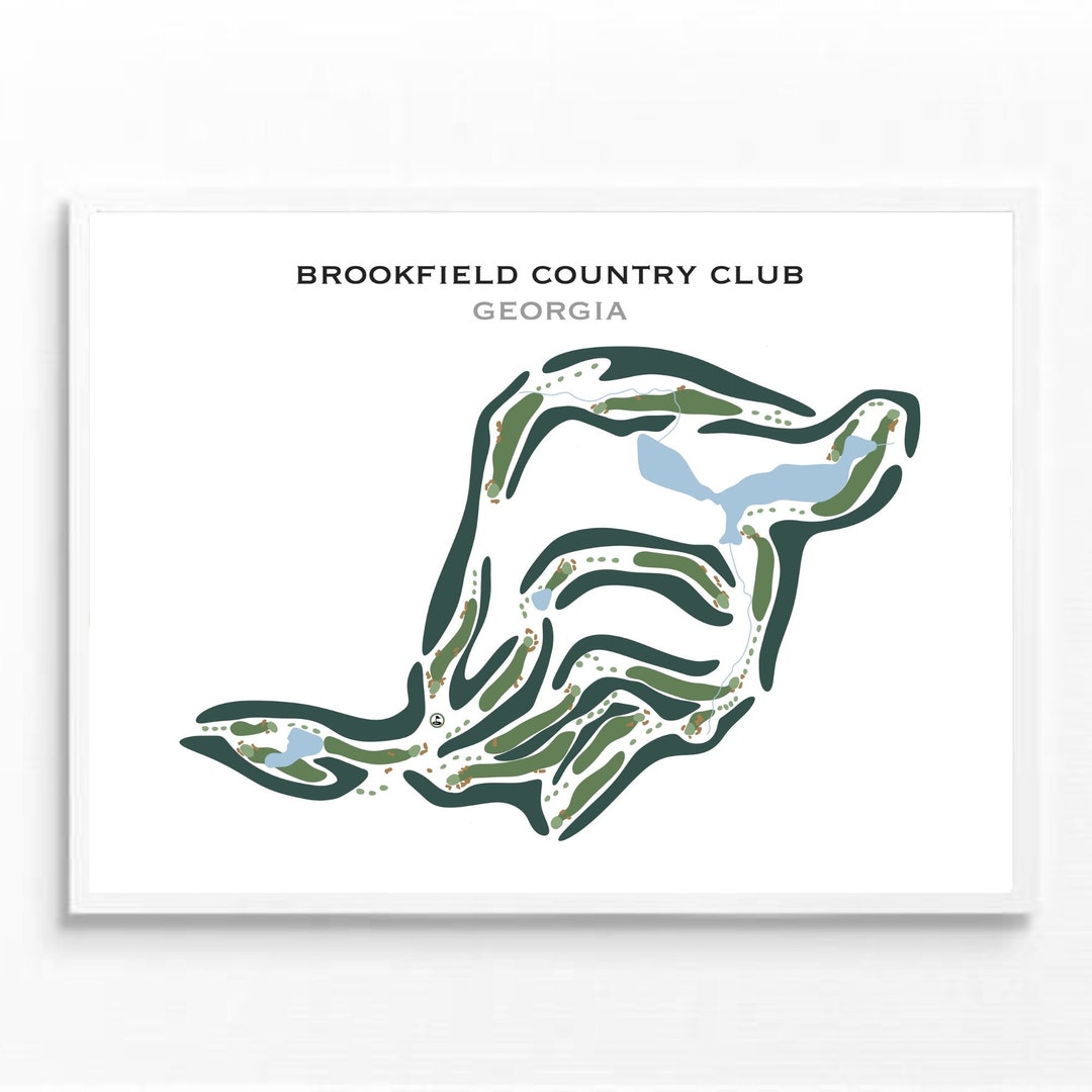 Brookfield Country Club, GA | Golf Course Map, Golf Map, Golfer Gift ...
