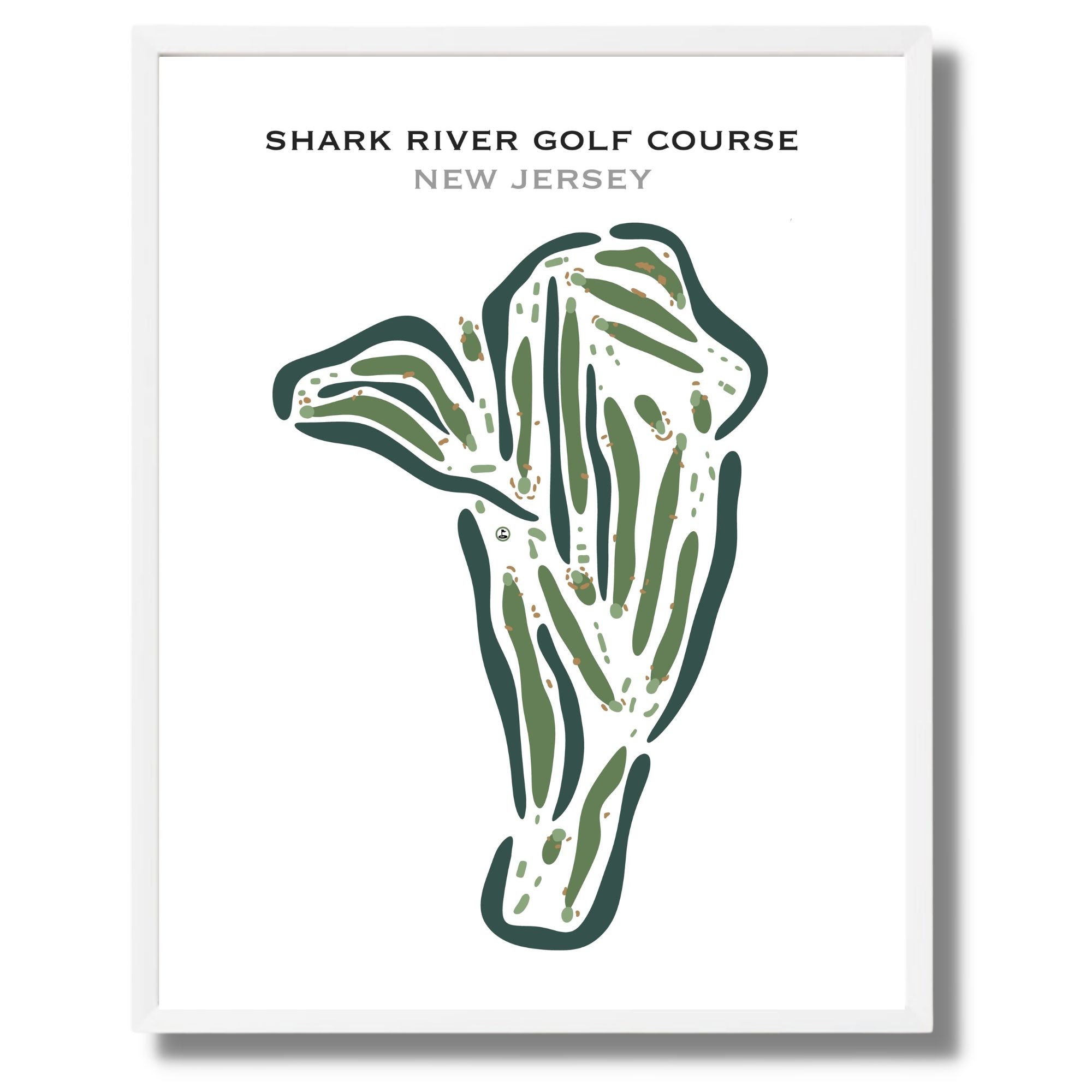Shark River Golf Course NJ Golf Course Map Home Decor - Etsy