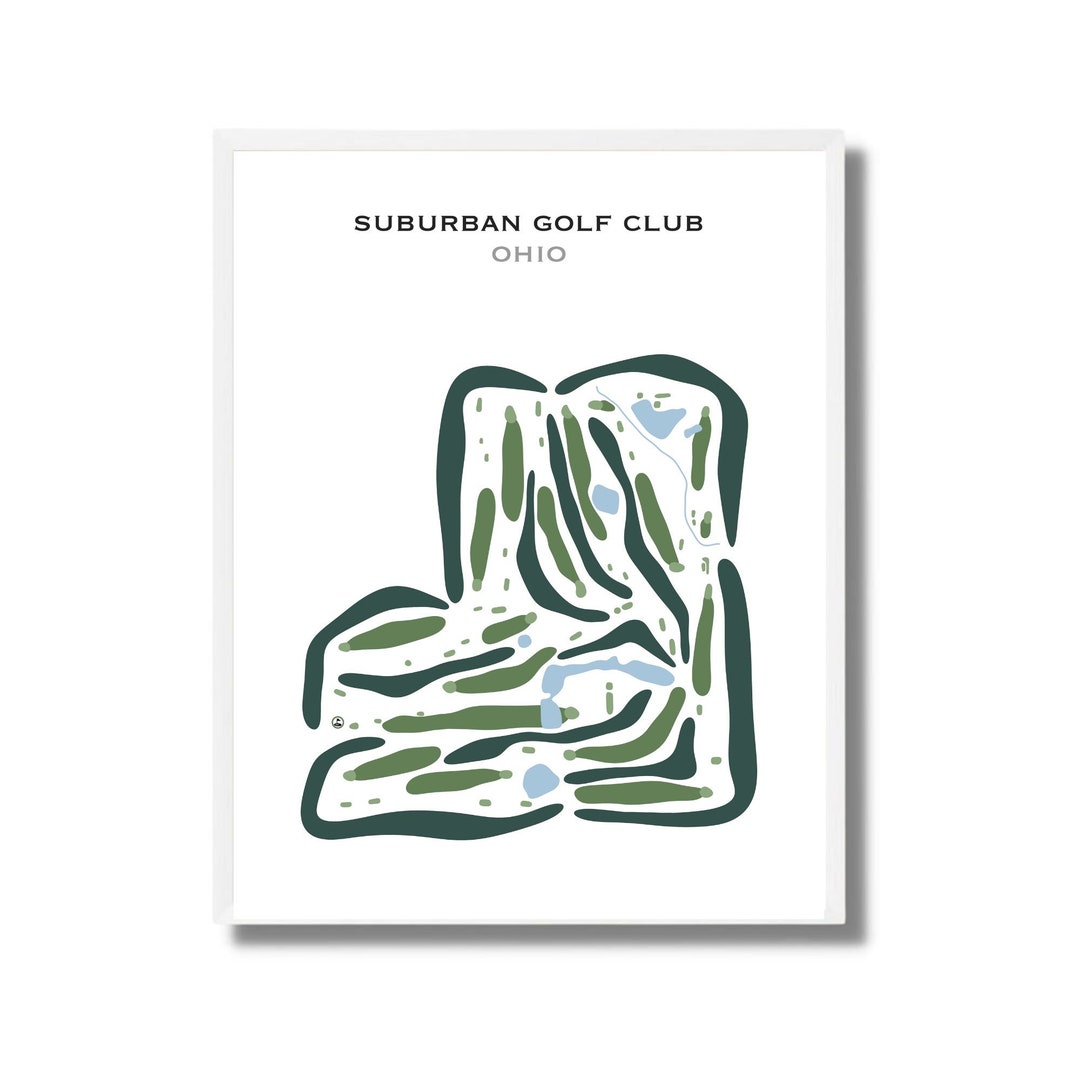 Suburban Golf Club, Ohio | Golf Course Map, Golf Map, Golfer Gift for ...