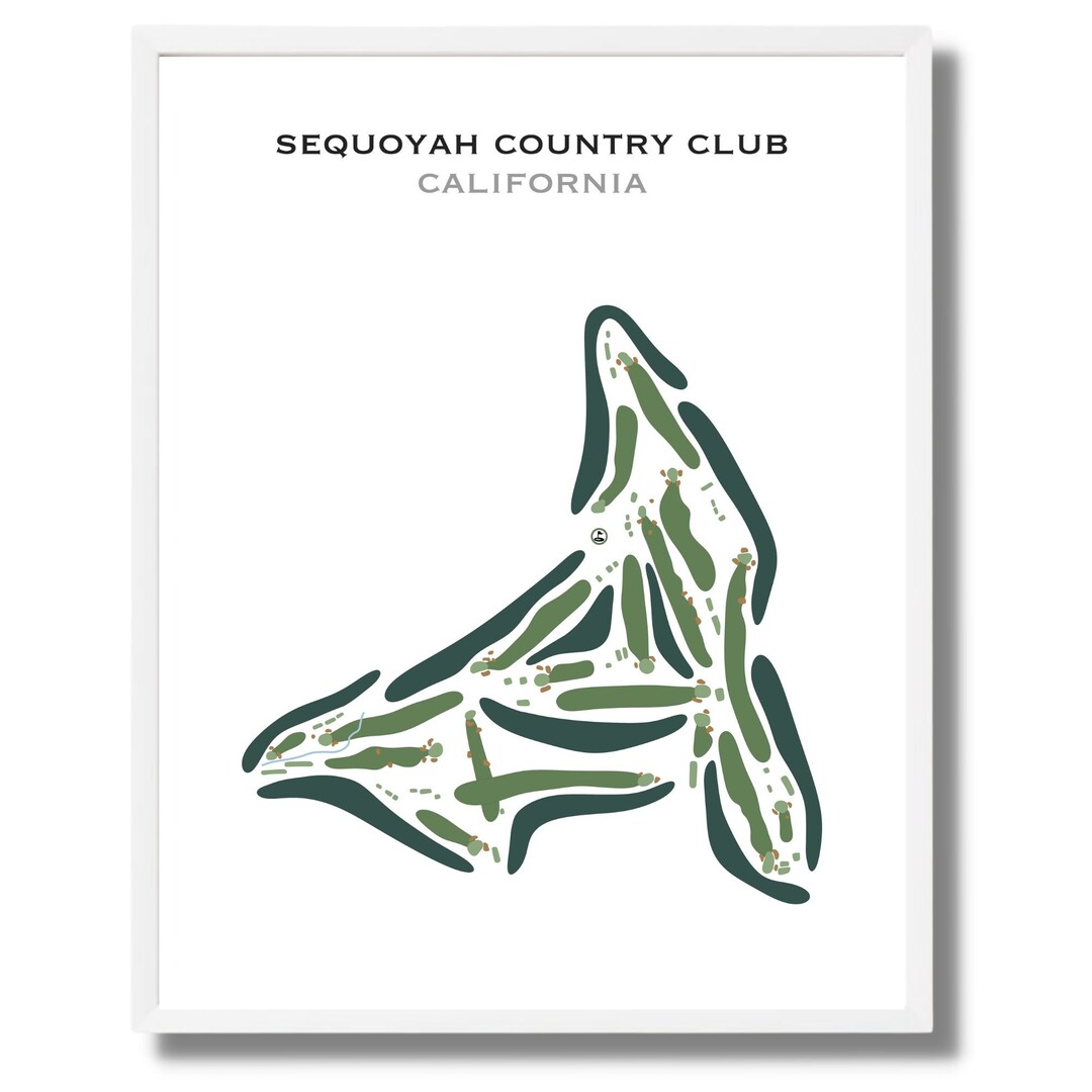 Sequoyah Country Club CA Golf Course Map Home Decor - Etsy