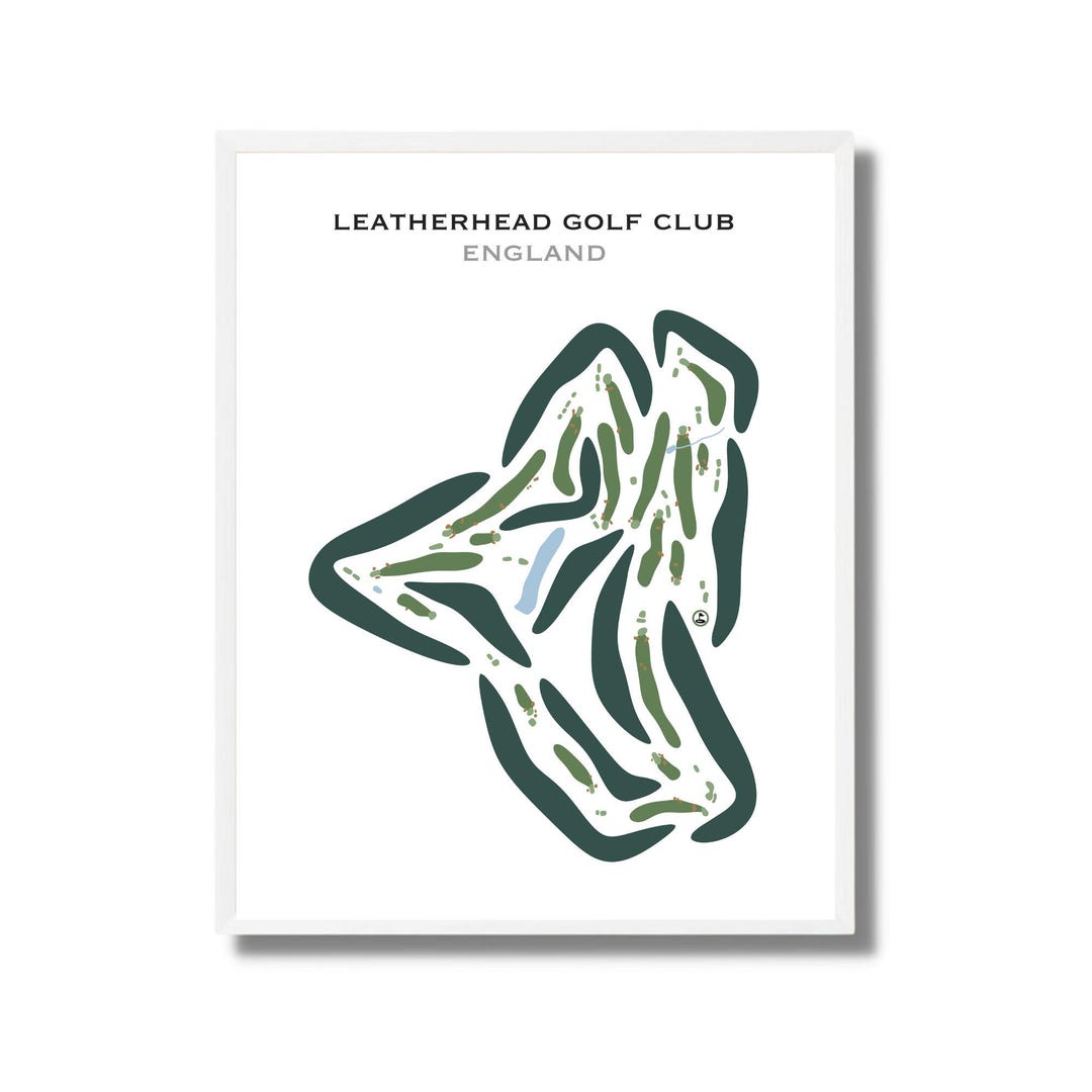 Leatherhead Golf Club, UK | Golf Course Map, Golf Map, Golfer Gift for ...