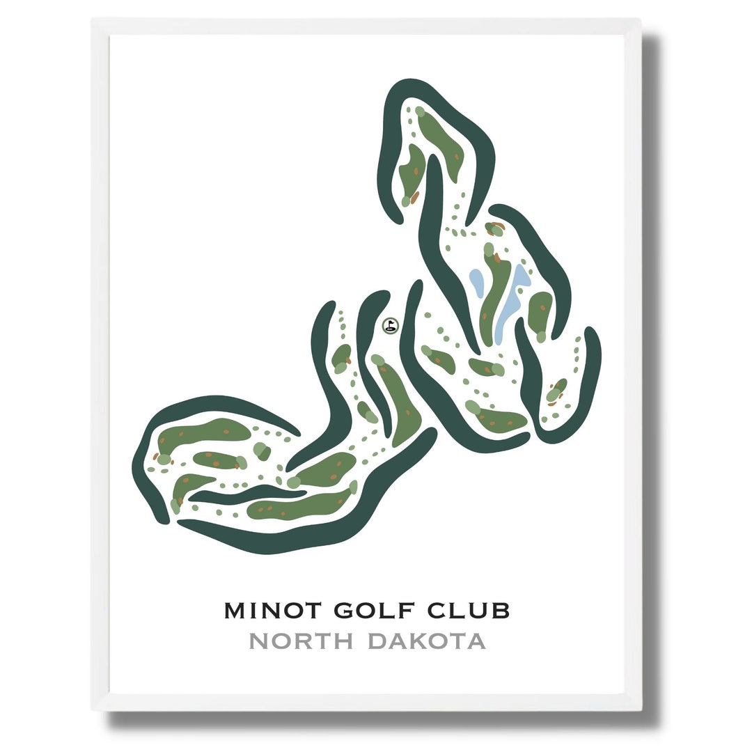 Minot Country Club ND Golf Course Map Home Decor Golfer - Etsy