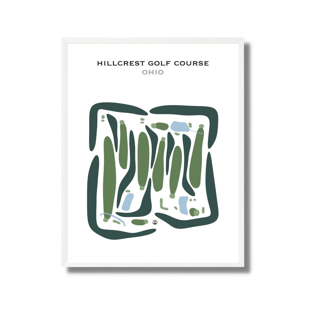 Hillcrest Golf Course, OH | Golf Course Map, Golf Map, Golfer Gift for ...