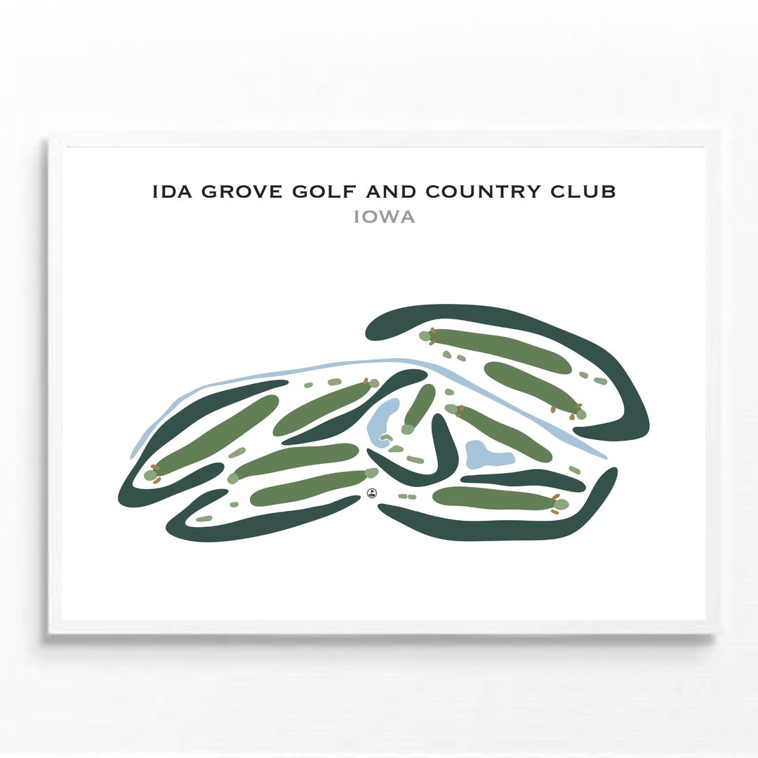 Ida Grove Golf & Country Club, IA | Golf Course Map, Decor, Golfer Gift ...